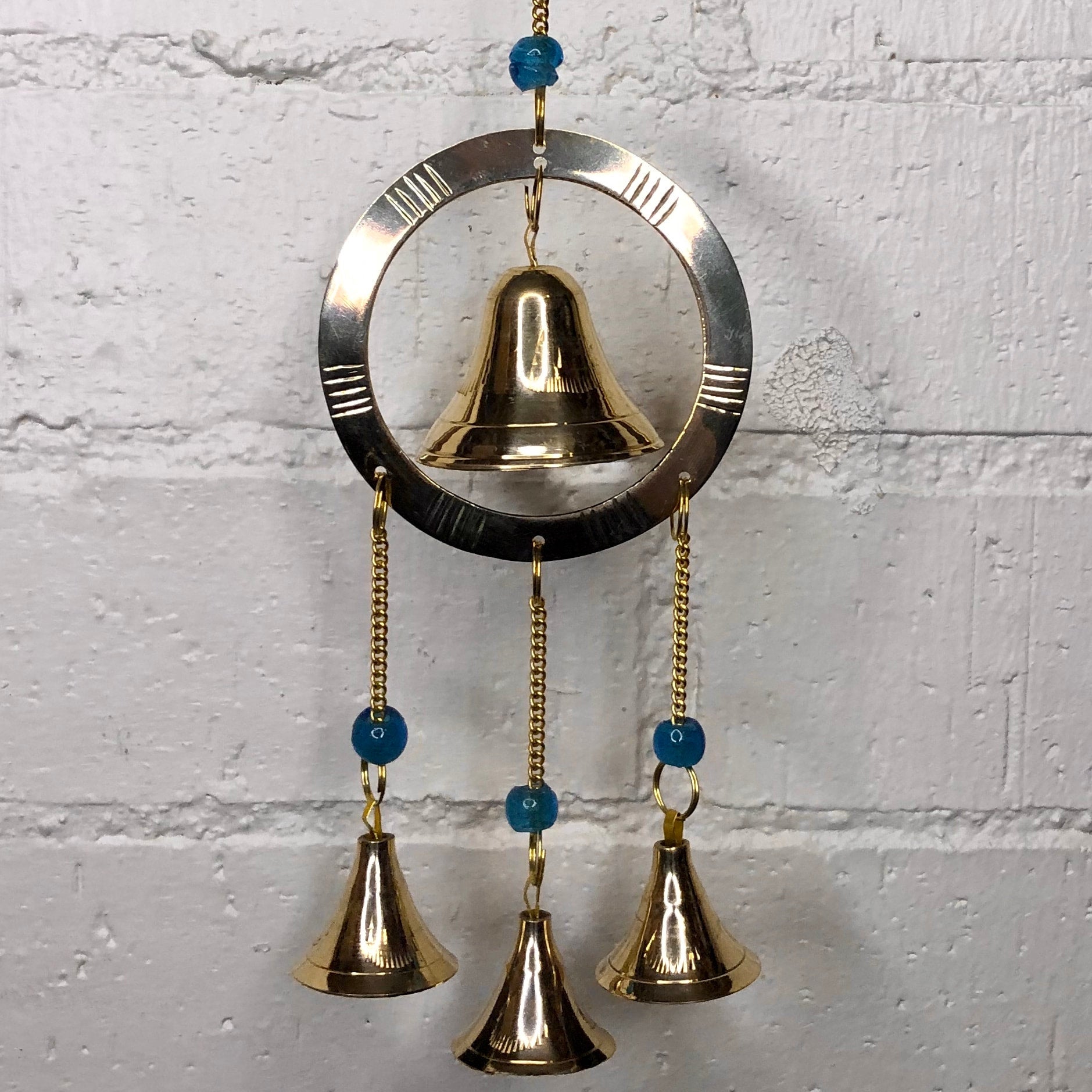 Bell in Ring Brass Chime with Beads | Tumbleweed Botanicals